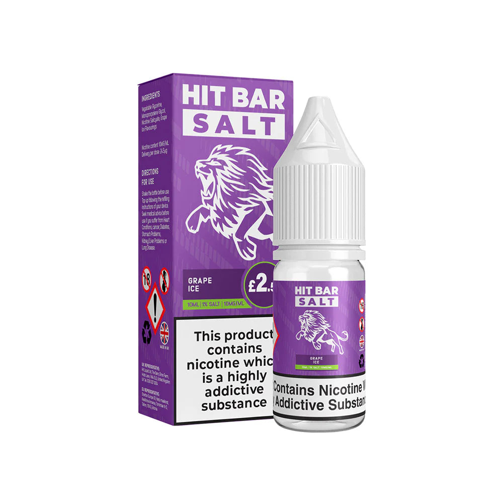 Hit Bar Nic Salt Grape Ice 10mg - Single Unit – One Stop Powered by ...
