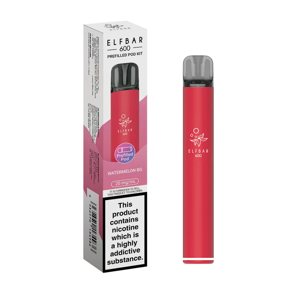 ELFbar 600 Rechargeable Kit Watermelon BG – One Stop Powered by Vape Local