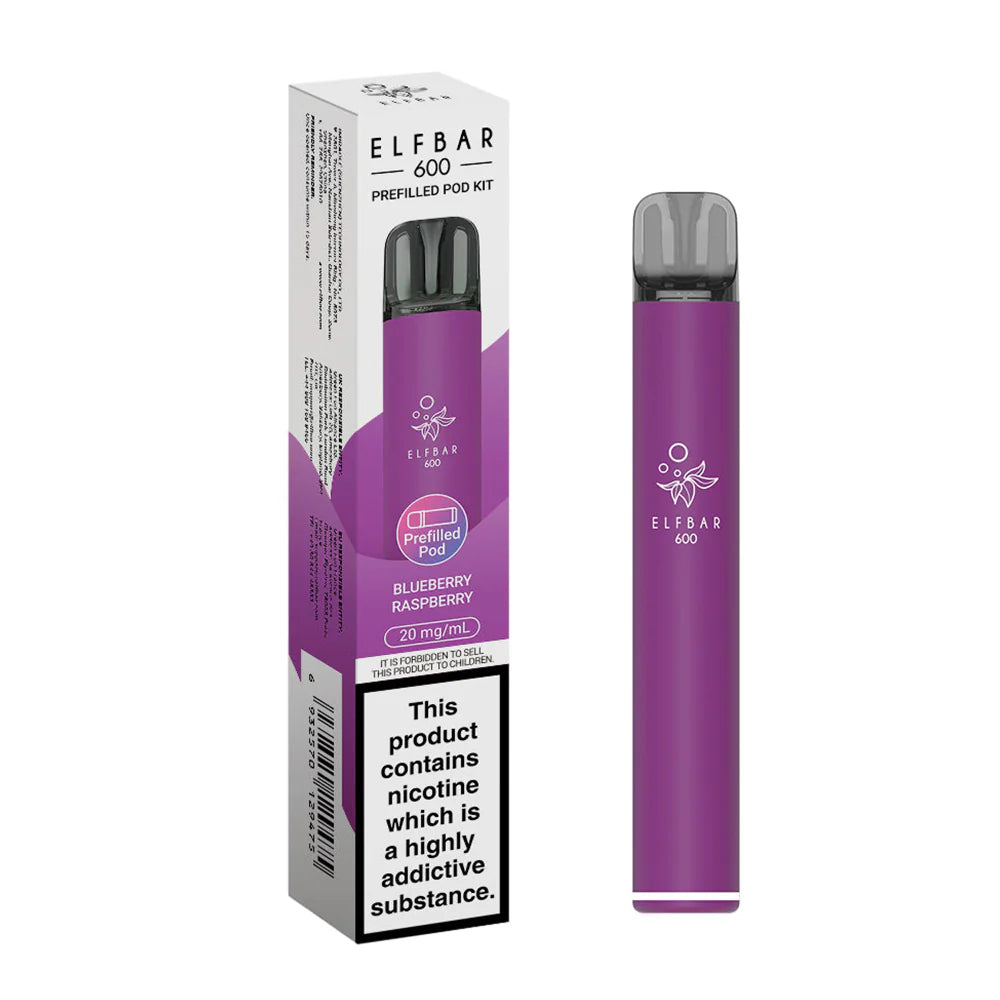 ELFbar 600 Rechargeable Kit Blueberry Raspberry – One Stop Powered by ...