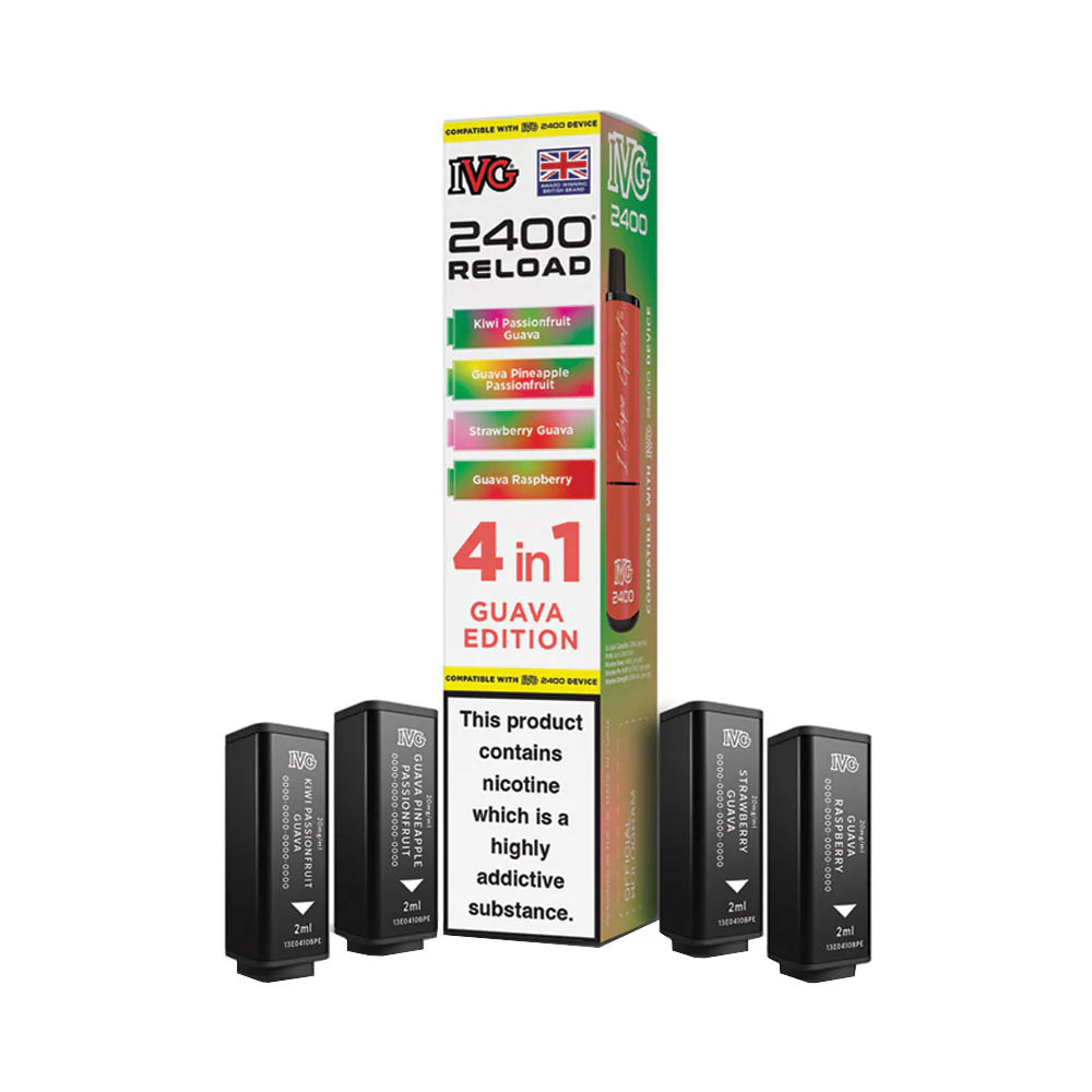 IVG 2400 Reload 4 Pod Pack Guava Edition – One Stop Powered by Vape Local