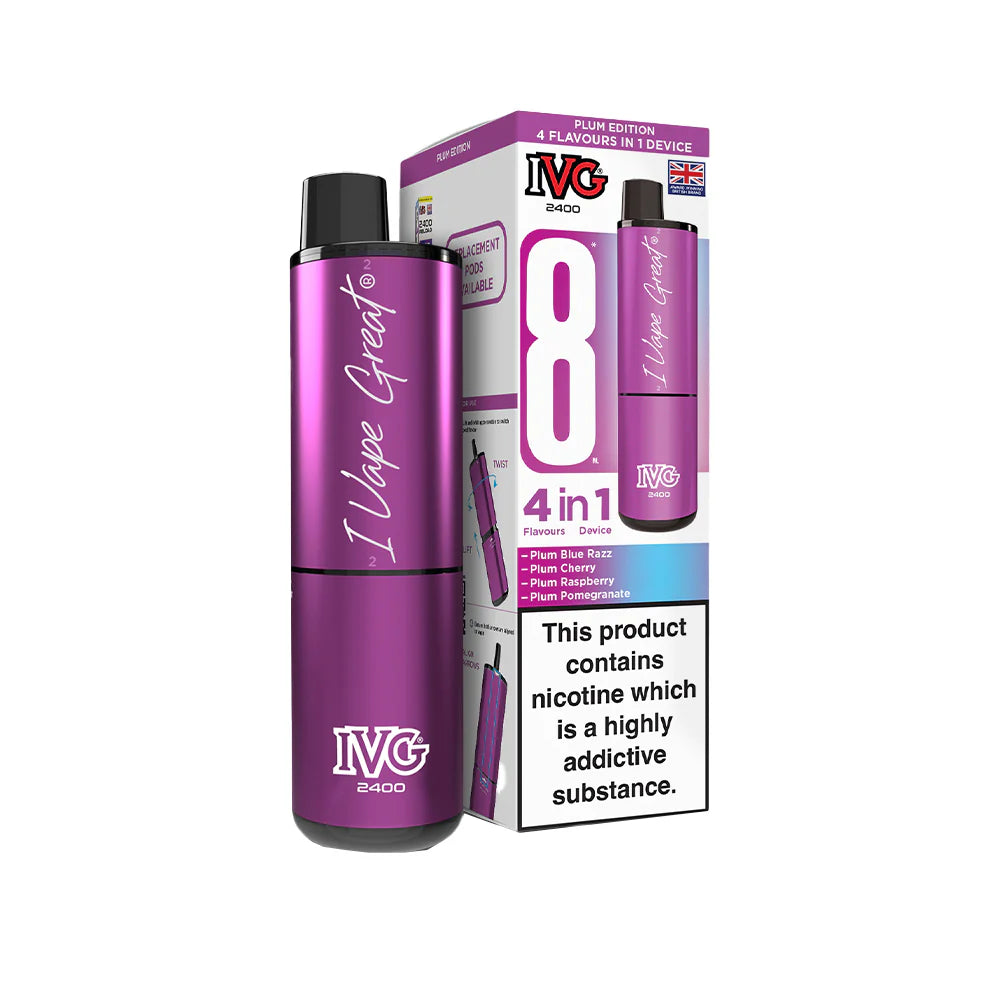 IVG 2400 Rechargeable Kit Plum Edition – One Stop Powered by Vape Local