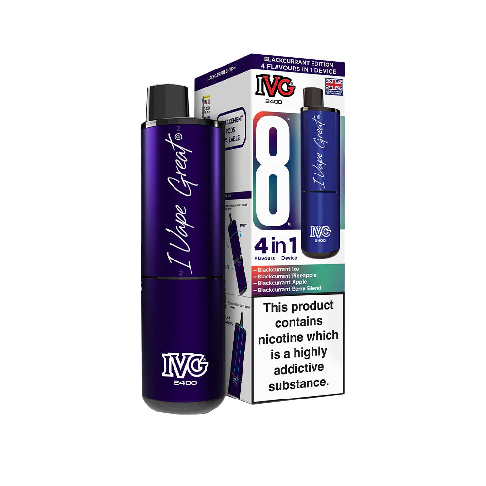 IVG 2400 Rechargeable Kit Blackcurrant Edition – One Stop Powered by ...