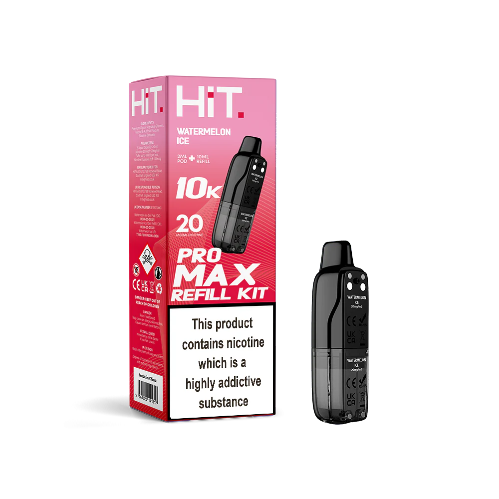 Hit Pro Max 2+10 Refill Kit Watermelon Ice 20mg – One Stop Powered by ...