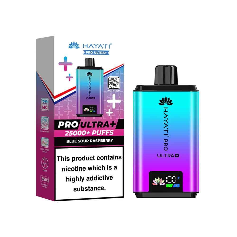 Hayati Pro Ultra+ Kit Blue Sour Raspberry – One Stop Powered by Vape Local