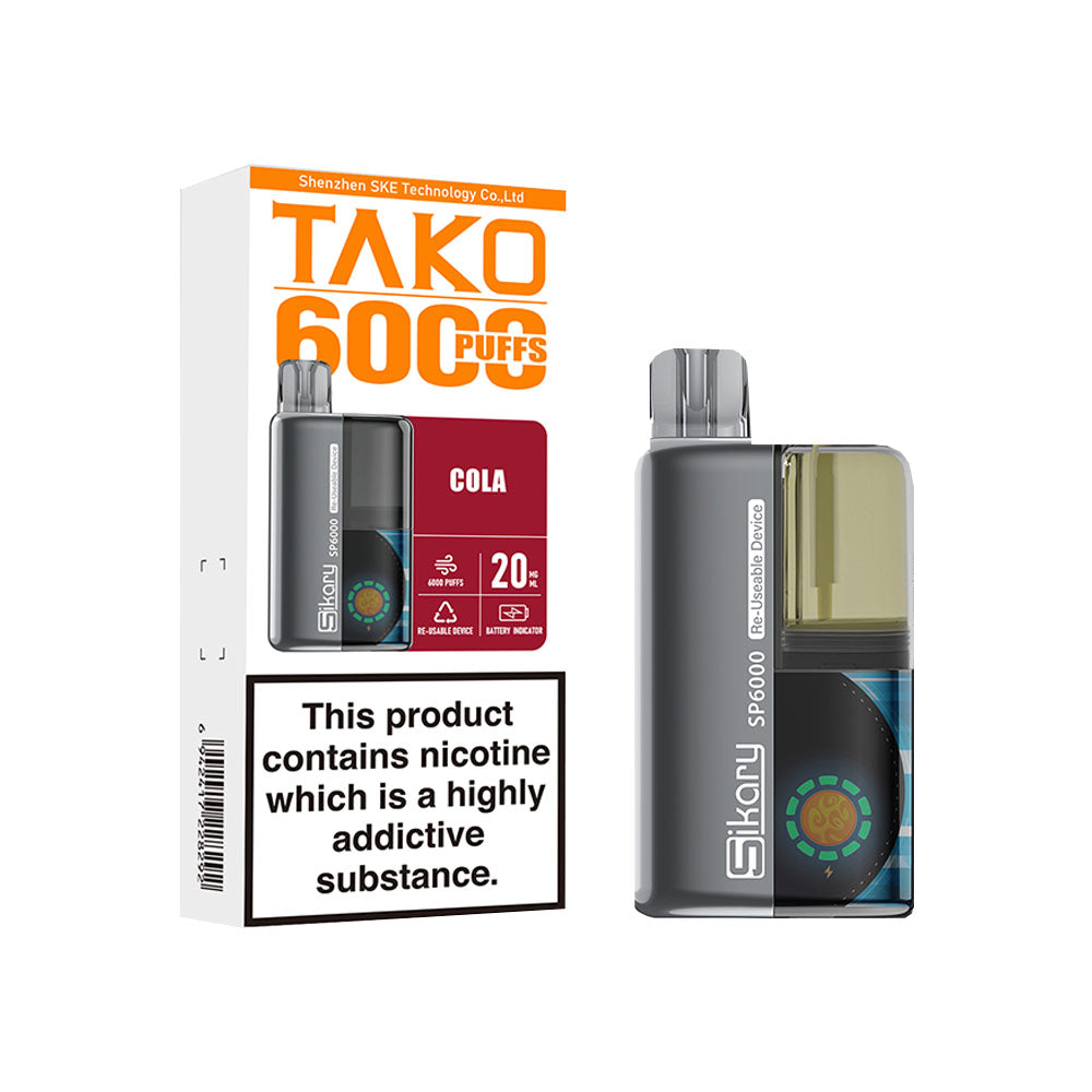 Sikary Tako SP6000 Cola 20mg – One Stop Powered by Vape Local