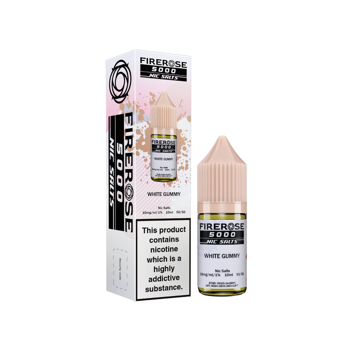 Firerose 5000 Nic Salts White Gummy 20mg – One Stop Powered by Vape Local
